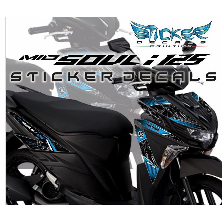 mio Soul i 125 Sticker Decals (Black Tribal) | Shopee Philippines
