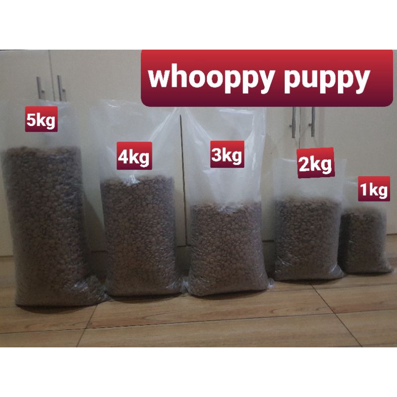 whooppy! puppy dog food all breed (repack 1,2,3,4,5kg ) | Shopee ...