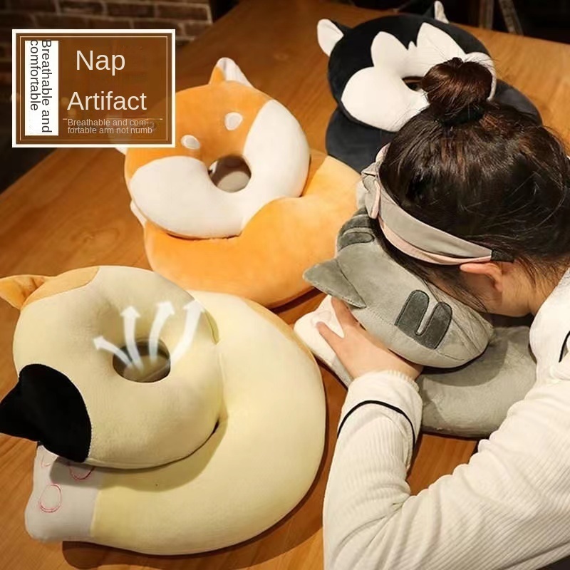 Office Nap Handy Tool Pillow Sleeping Table Lying On Lunch Break ...