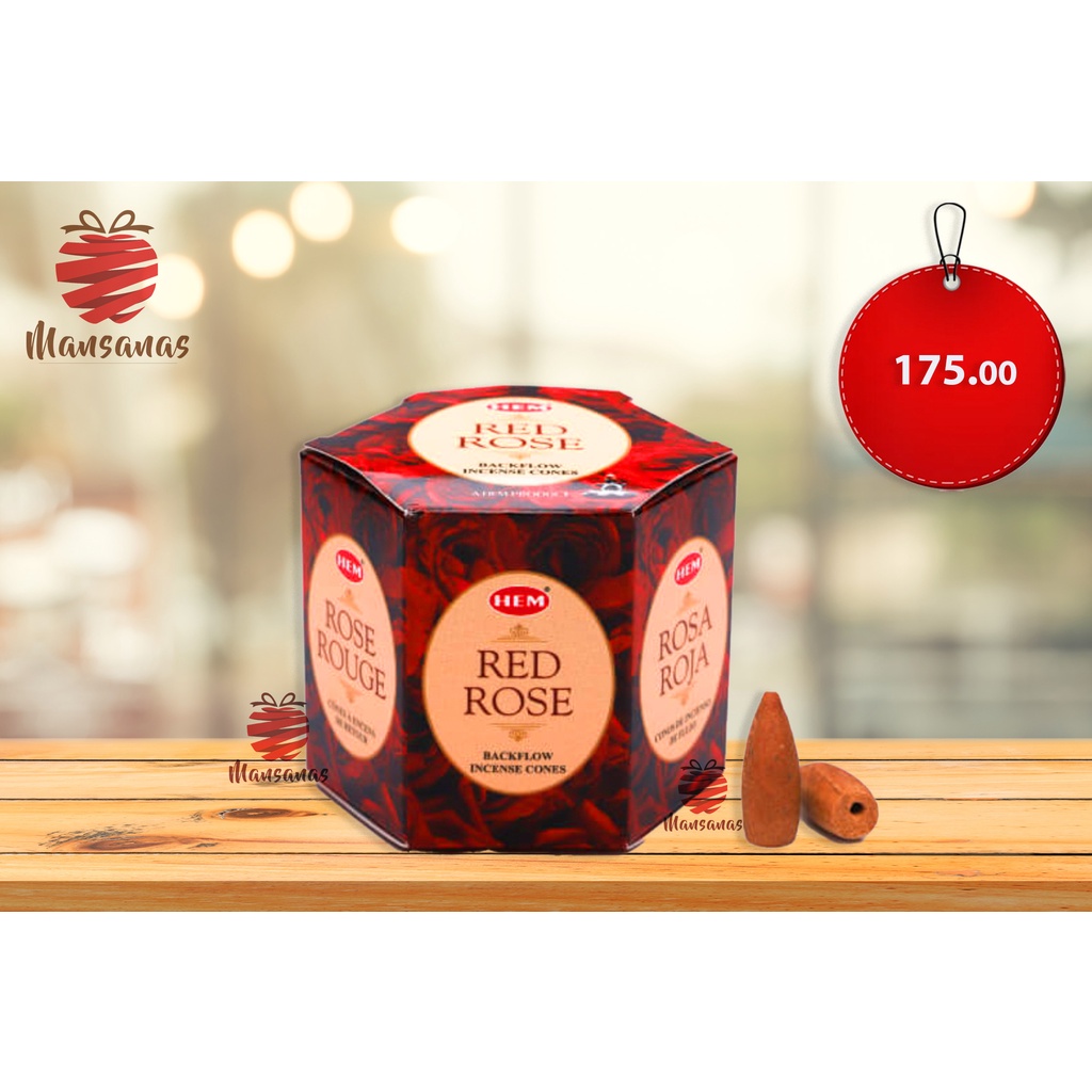 Mansanas HEM RED ROSE BACKFLOW INCENSE CONES (40 CONES) | Shopee ...
