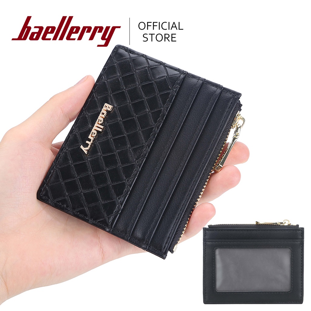 Baellerry Card Holder Slim Zipper Wallet Card Holders Hight Quality PU ...