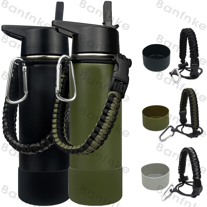 Tumbler Paracord Handle With Silicon Boot Aquaflask Holder 12-24oz ...