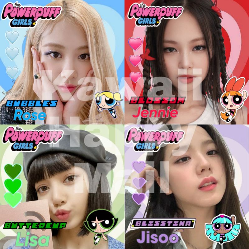Blackpink Powerpuff girls theme icon stickers [ Fan made ] | Shopee ...