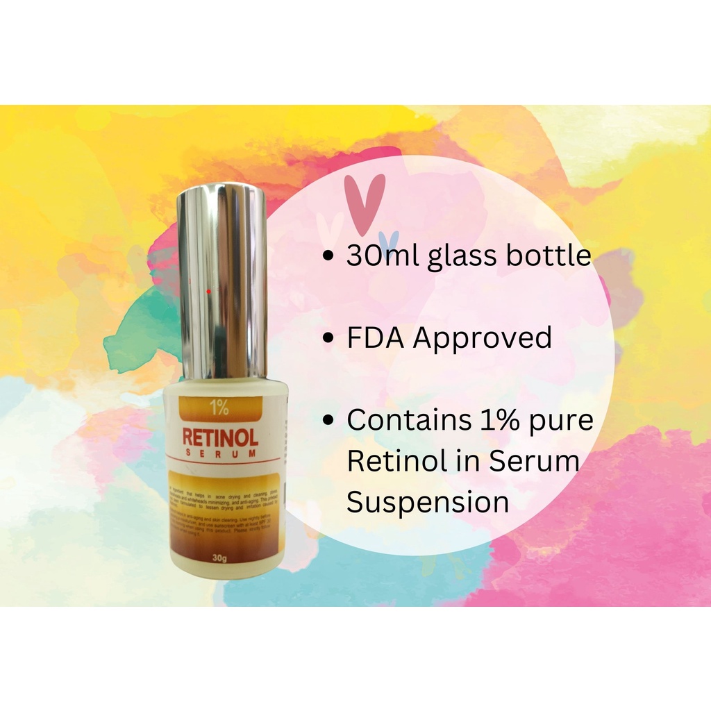 1% Retinol Serum for Anti Aging, Skin Smoothening and Clearing ...