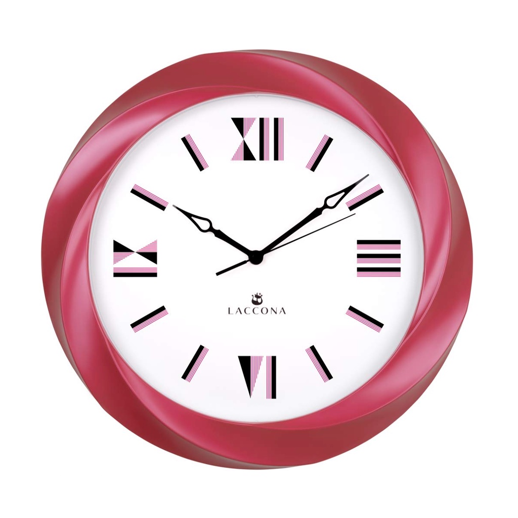 LACCONA Quiet Sweep Clock (Pink) | Shopee Philippines