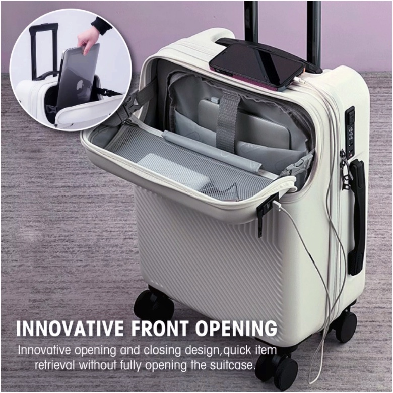 【Local spot】 Japanese Style Luggage USB Charging Suitcase Travel ...