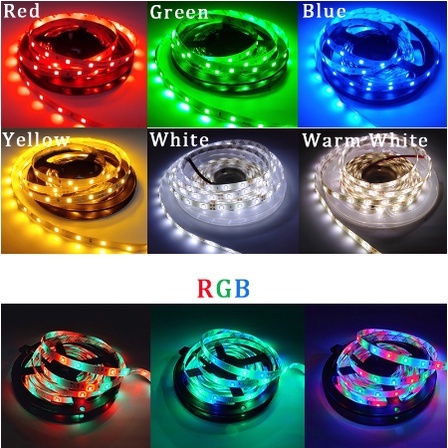 COD Led strip lights 5m waterproof light RGB Light Indoor Outdoor With ...