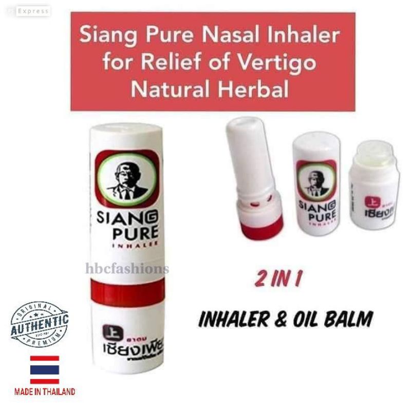 SIANG PURE 2-in-1 INHALER and OIL Thailand | Shopee Philippines