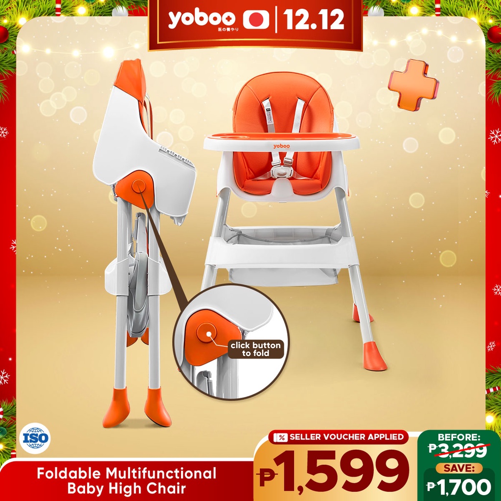 Yoboo Foldable Multifunctional Baby High Chair Clean Easily Adjustable ...