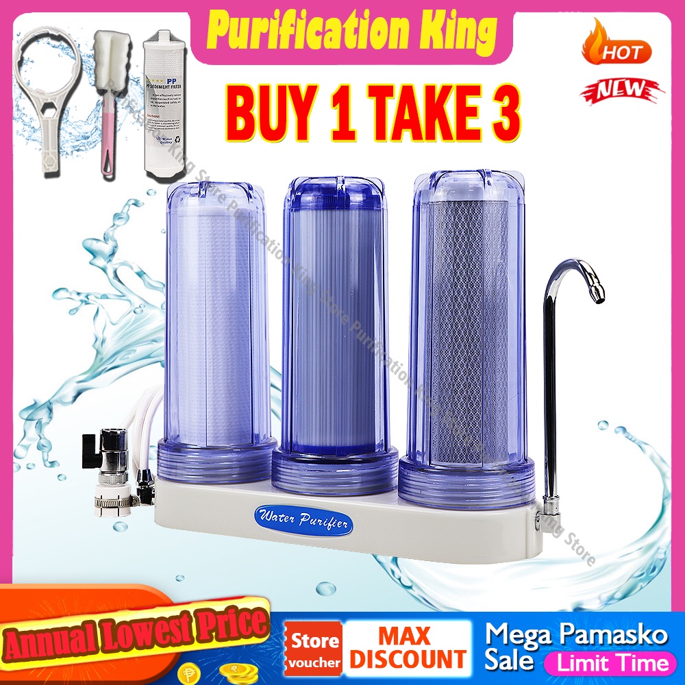 Authentic 3 Stages Water Filter Faucet Complete Set | Shopee Philippines