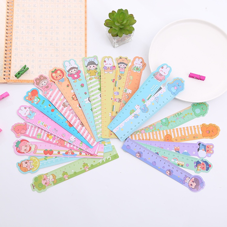 1pc 15cm Cartoon ruler students ins cute ruler school office supplies ...