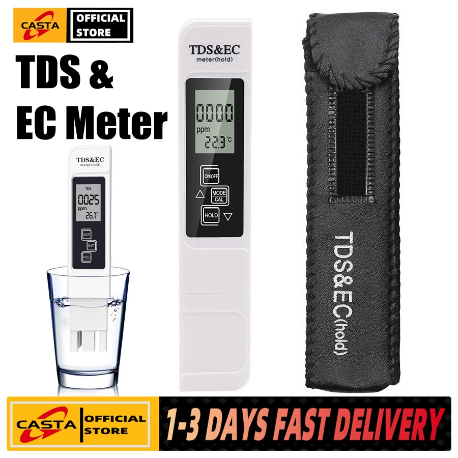 Casta 3-in-1 Digital TDS EC & Temperature Meter, Ideal Water-Tester-PPM ...