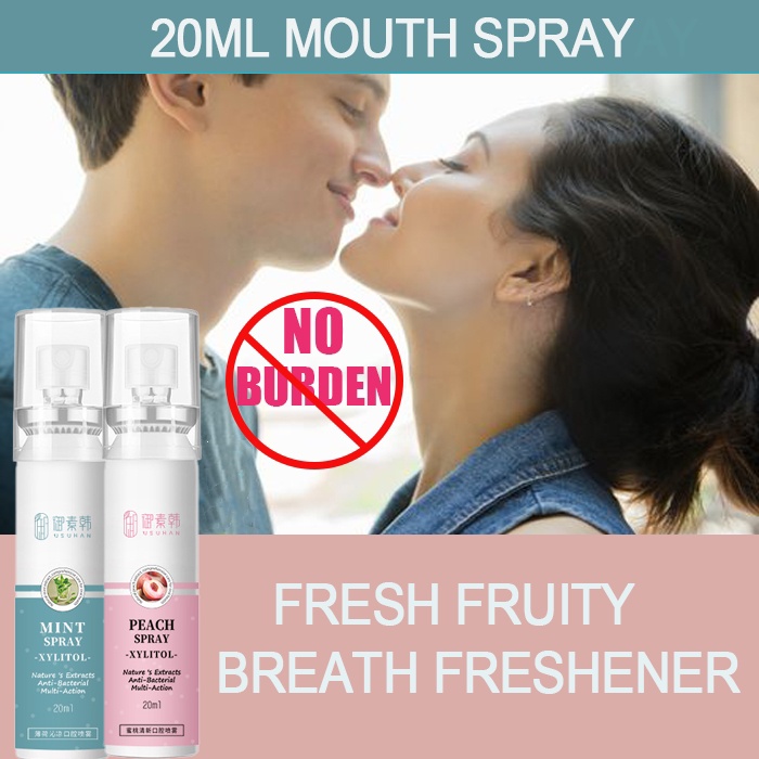SENLOVE 20ML Mouth Spray Fresh Fruity Breath Freshener Mini Mouth Spray ...