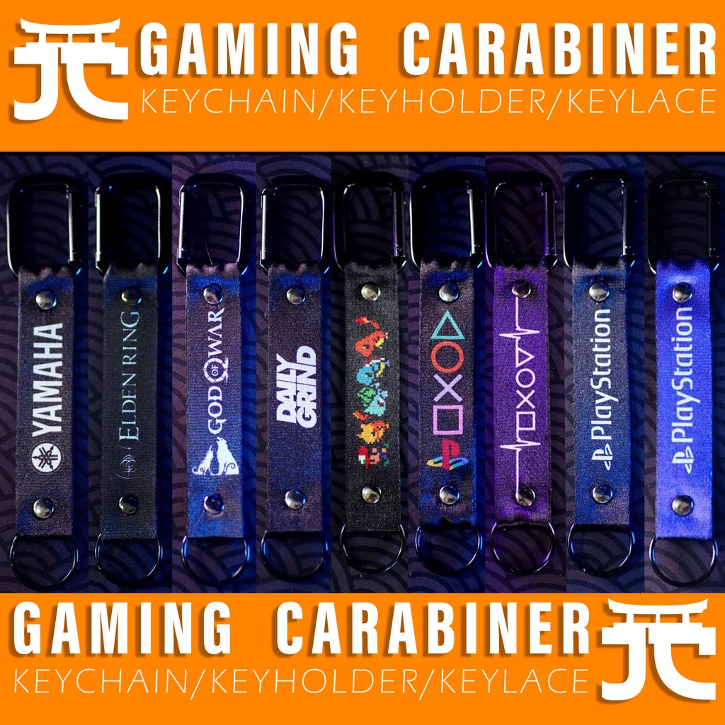 Playstation / Nintendo Swich Keychain Carabiner key holder with Logo ...