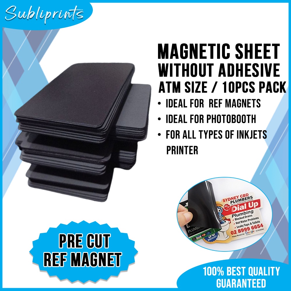 10 pcs Magnetic Sheet without Adhesive ATM Size - Pre Cut Ref Magnet | Shopee Philippines