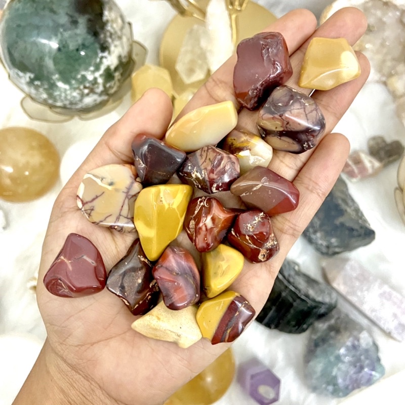 Mookaite jasper crystal tumble (actual photo posted) | Shopee Philippines