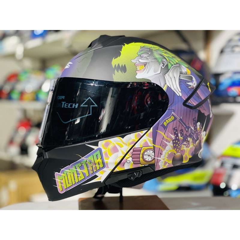 Spyder Neo Force Monstar Modular Dual Visor Helmet with Free Clear ...