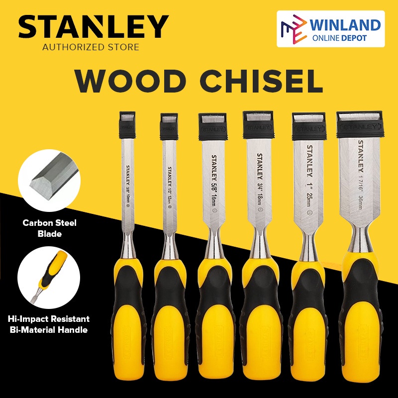 STANLEY by Winland Wood Carving Hand Chisel (DYNAGRIP) 10 | 12 | 16 ...