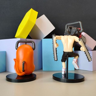 2PCS Set Chainsaw Man Pochita Pvc Figure Anime Denji Pet Orange Dog ...