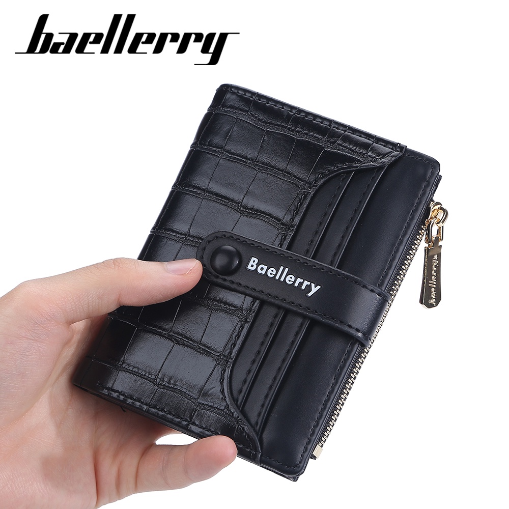 Baellery Women Wallets Short Stone Stripe Top Quality Card Holder ...