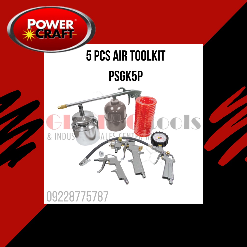POWERCRAFT 5 pcs Air Tool Kit PSGK5P | Shopee Philippines