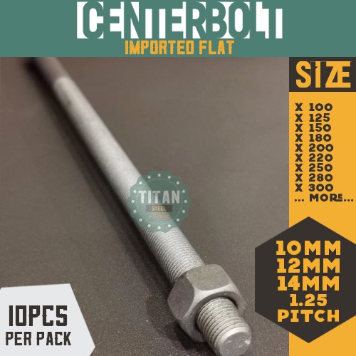 1 SET - 10MM M10 12MM M12 14MM M14 Center Bolt / Centerbolt Imported ...