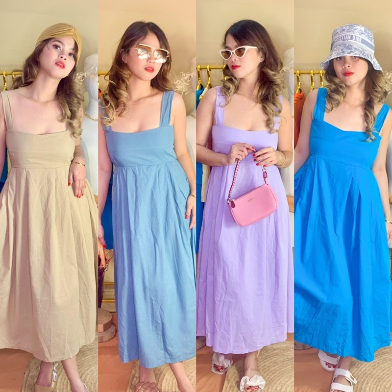 PBC LINDSAY DRESS (Premuim Cotton Linen) | Shopee Philippines