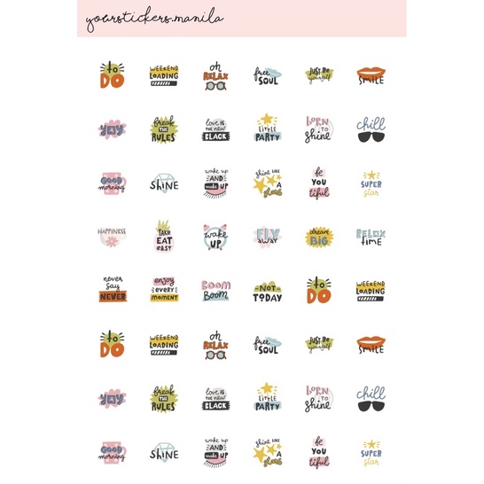 Planner Stickers - Motivational Typography | Shopee Philippines