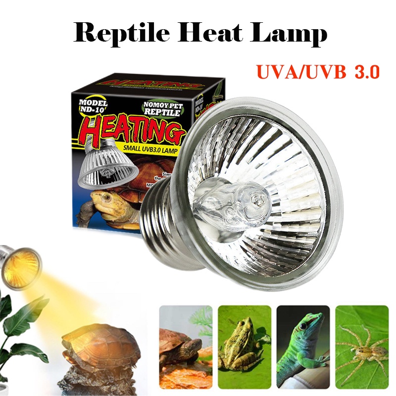UVA+UVB 3.0 Reptile Light Bulb 25/50/75W Full Spectrum Sunbathe Heating ...