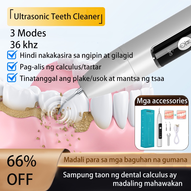 Tooth Cleaner Tartar Ultrasonic Tartar Remover Smart Ultrasonic Teeth ...