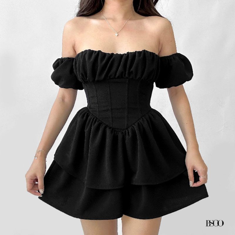 ONHAND BSCO ALTAIRE KOREAN STYLE BLACK AND WHITE DRESS! KOREAN FASHION ...