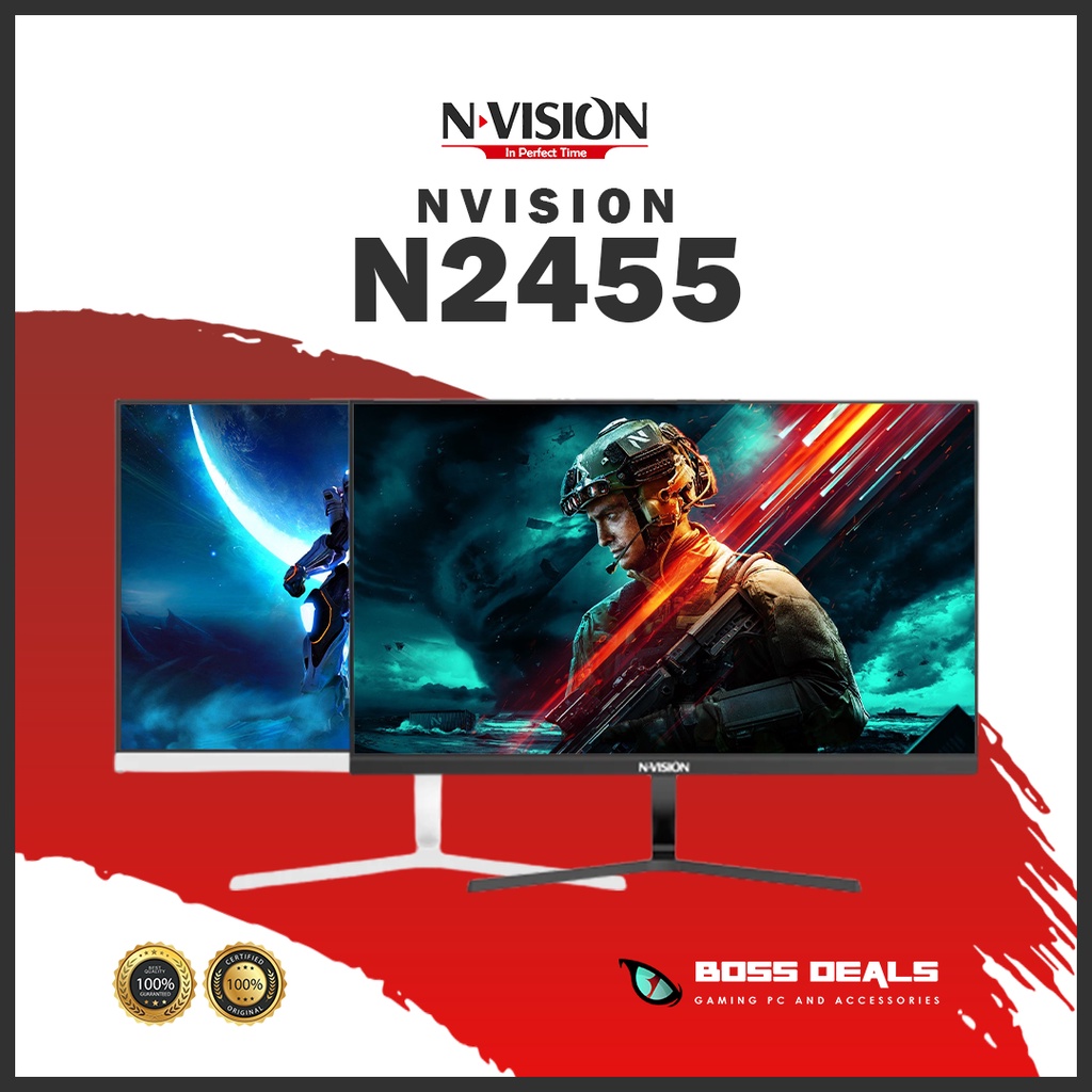 NVISION N2455 23.8" 75HZ FRAMELESS IPS MONITOR | Shopee Philippines