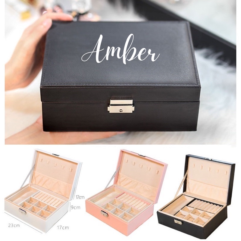 Personalized Jewelry Watch Organizer Box | Shopee Philippines