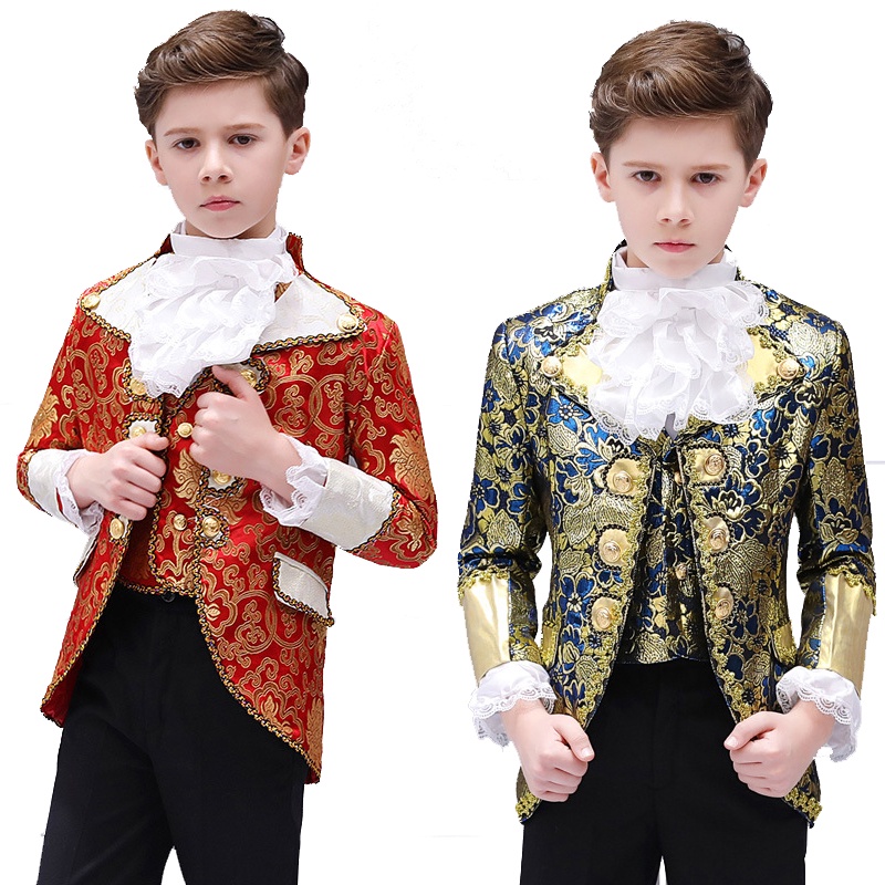 Boys Vintage European Court Costume Childrens Medieval Retro Prince ...