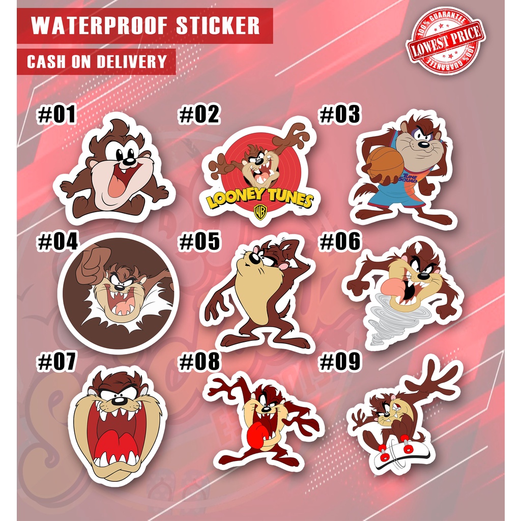 Taz / Tazmanian Devil Waterproof Sticker | Shopee Philippines