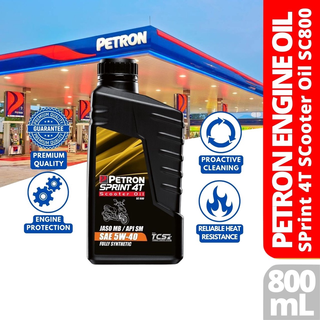 PETRON Sprint 4T SC800 Scooter Oil Fully Synthetic SAE 5W-40 - 9854 ...