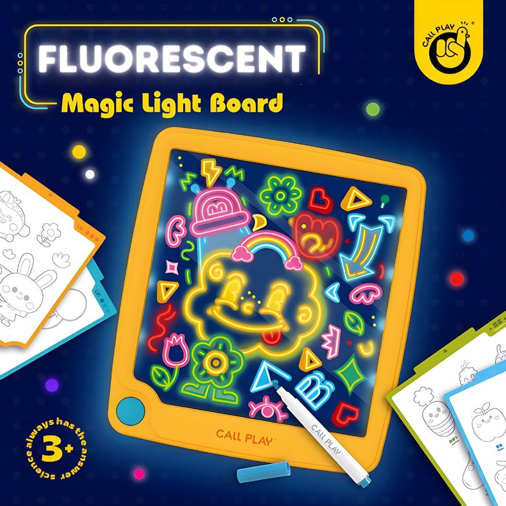BYJ CALLPLAY Magic Light Board Drawing and Writing Pad for Kids Doodle ...