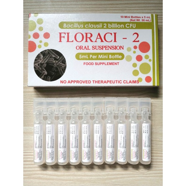 BACILLUS CLAUSII FLORACI 10 ampoules 5ml generic of erceflora | Shopee ...