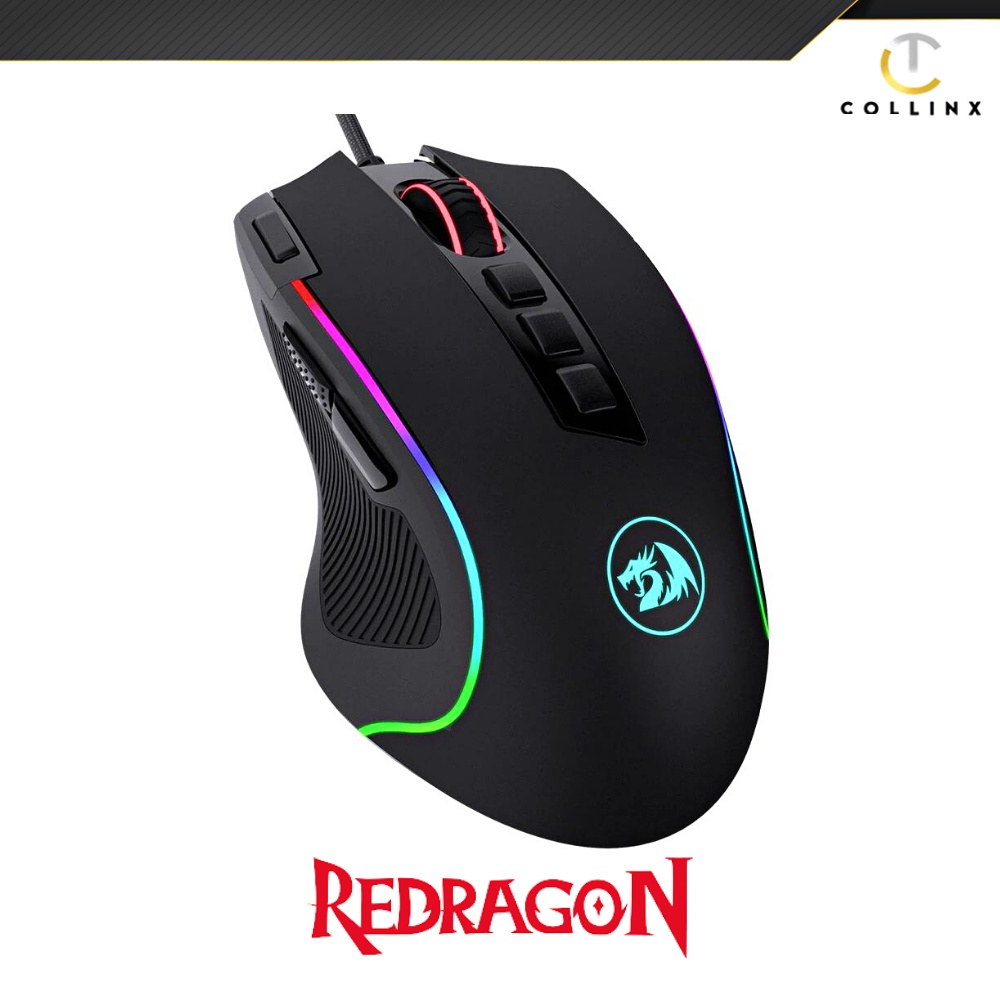 Redragon Predator RGB Gaming Mouse M612 | DIY Keybinds Rapid Fire Button | Skin-Friendly ...