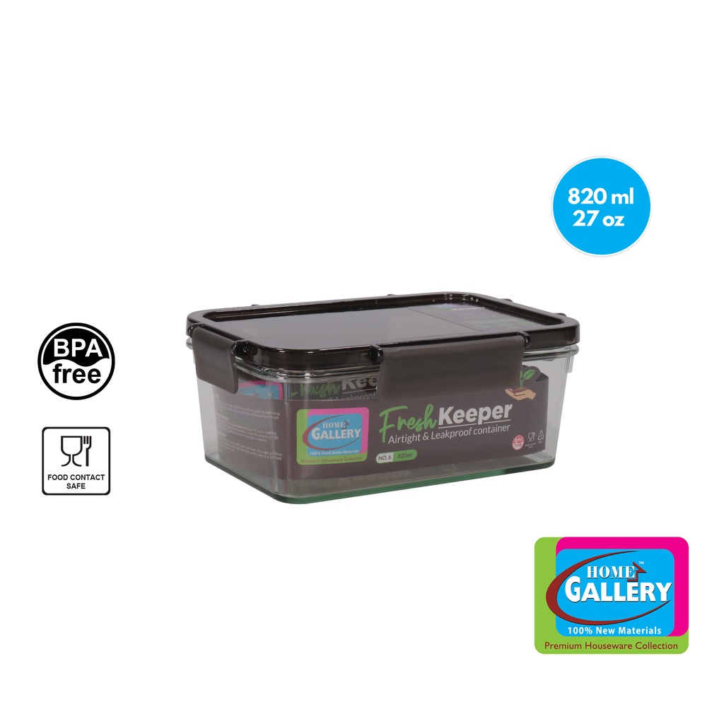 Home Gallery Rectangular Fresh Keeper 820ml/27oz | BPA Free Food ...