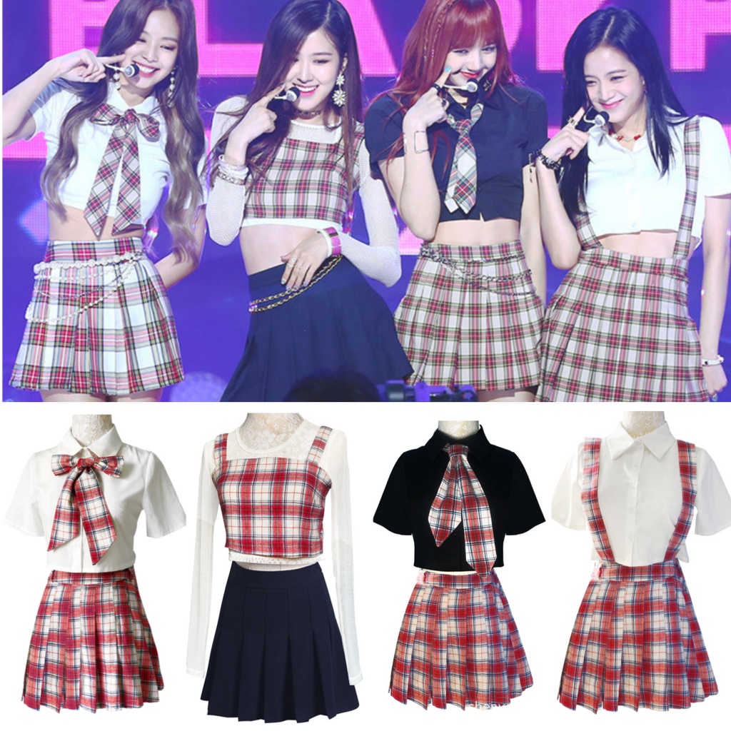 Black Pink Jennie Lisa Jisoo Rose Dance Costumes South Korean ...