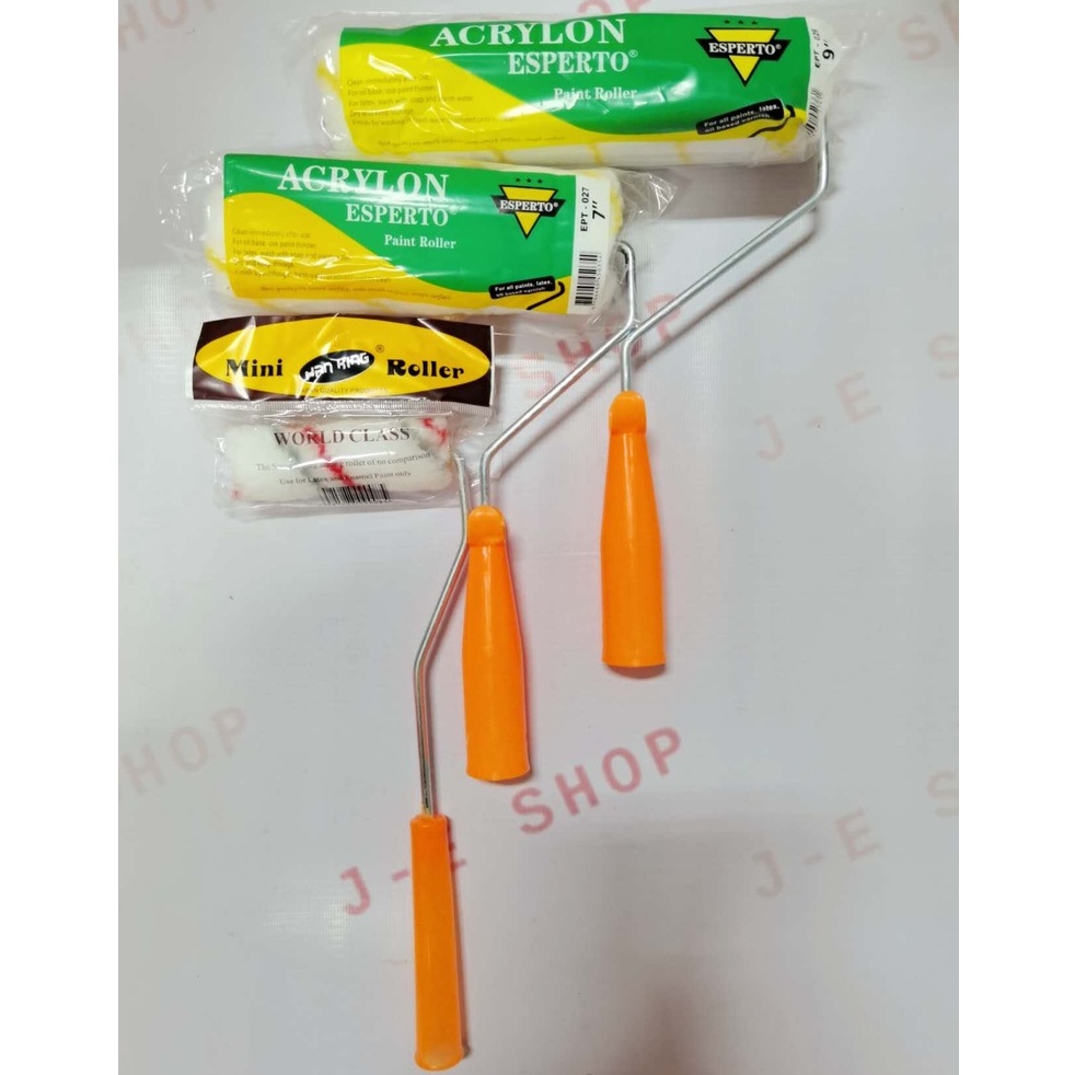 Paint roller cotton with handle(4" 7" 9") | Shopee Philippines