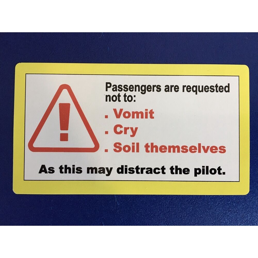 CAR PASSENGER DASHBOARD FUNNY RUDE BIKE STICKER SOIL VOMIT TRACK RACE ...