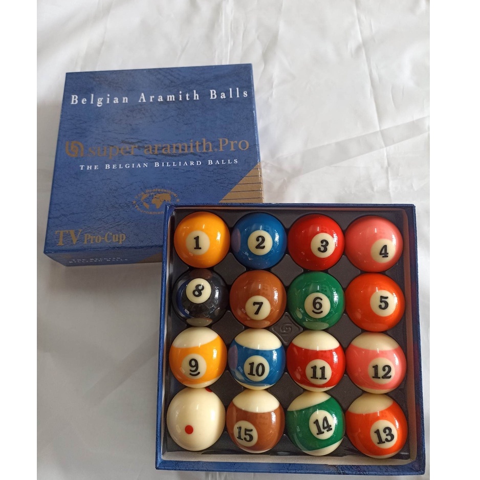Belgian TV PRO billiard ball set (original) for standard size billiard ...