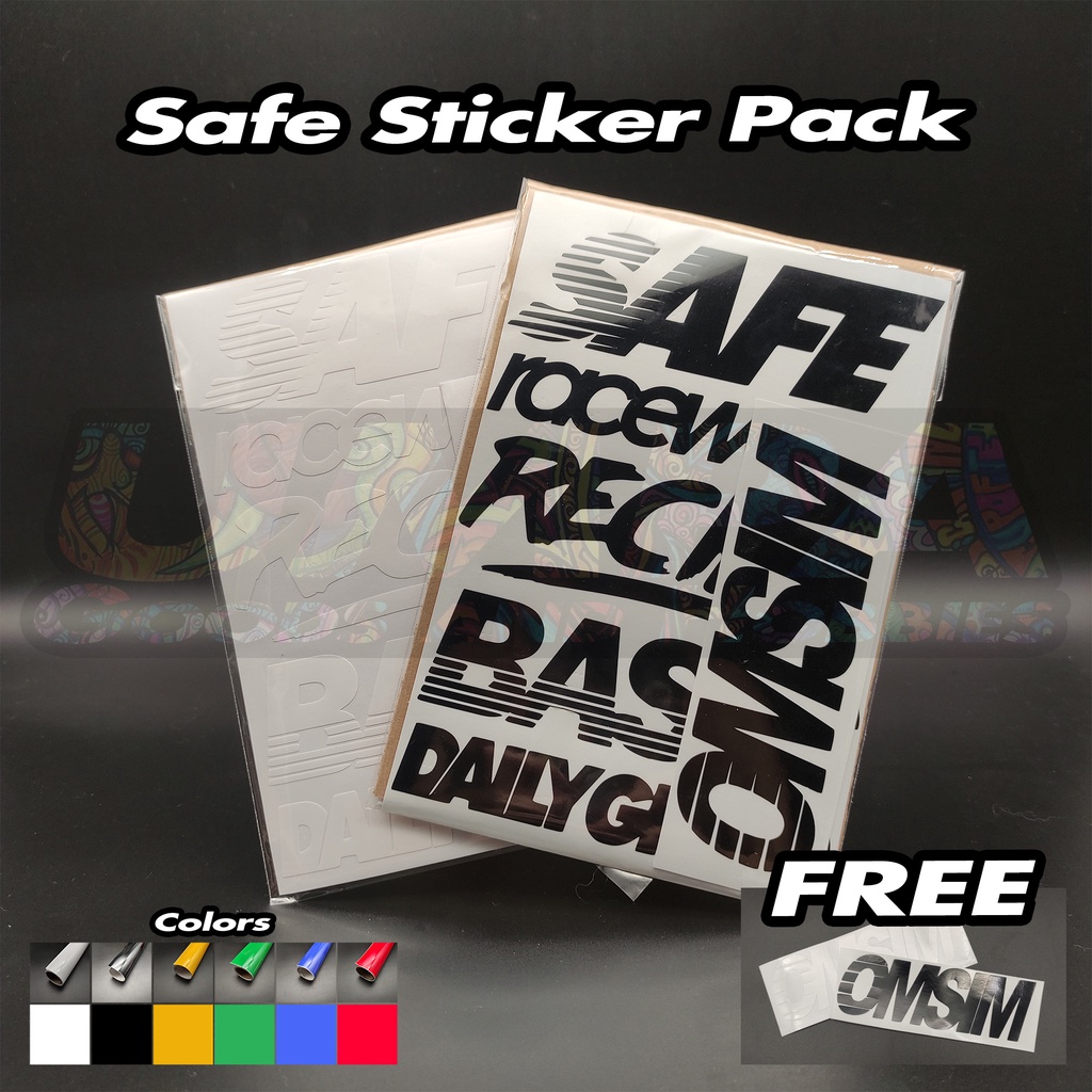 Safe Racewear Recipe Basic Daily Grind Sticker Pack - Decals for ...