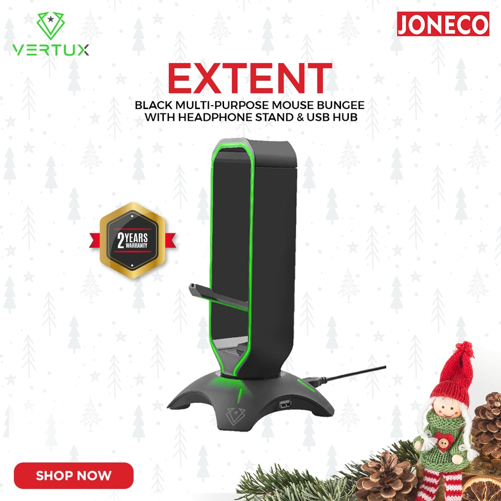 Vertux Extent Multi-Purpose Mouse Bungee with Headphone Stand and USB ...