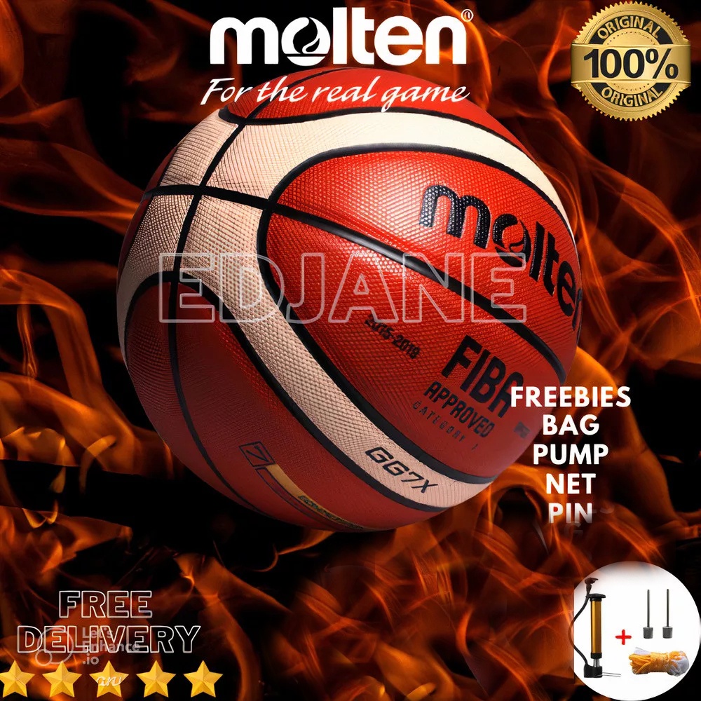 GG7X Original Molten Basketball Size 7 PU Leather with Free Pump Needle ...