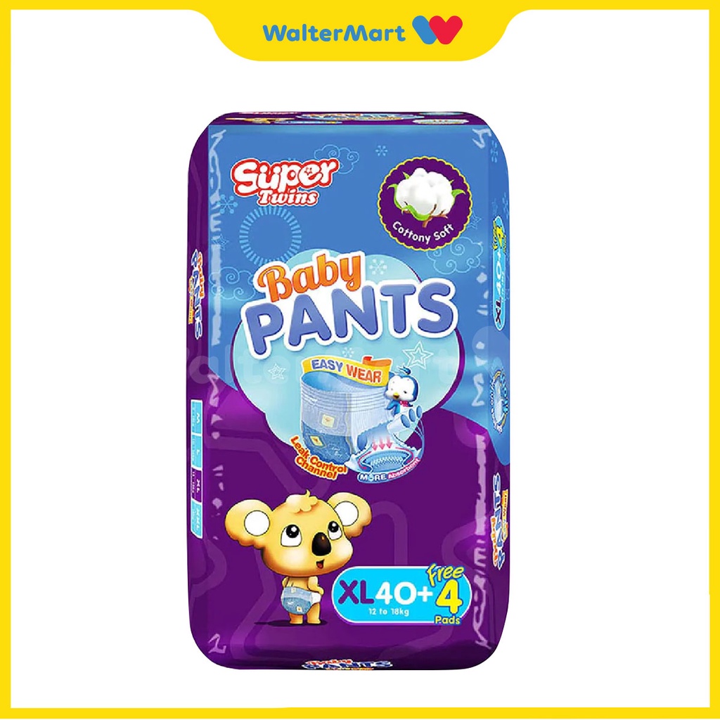 SUPER TWINS Baby Diaper Pants Extra Large 40s | Shopee Philippines