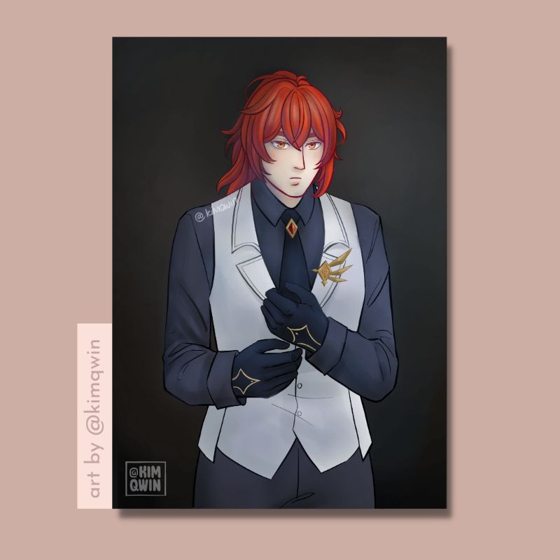 Master Diluc (Genshin Impact) A5 Art Print | Shopee Philippines