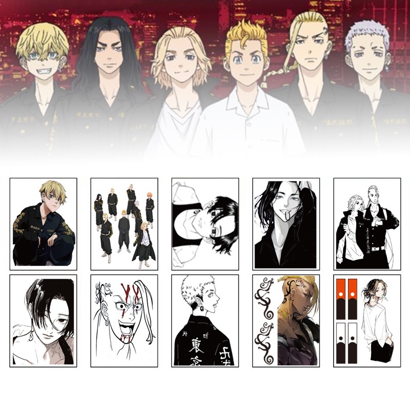 Anime Tokyo Revengers Tattoo Stickers Sano Manjiro Halloween Party ...